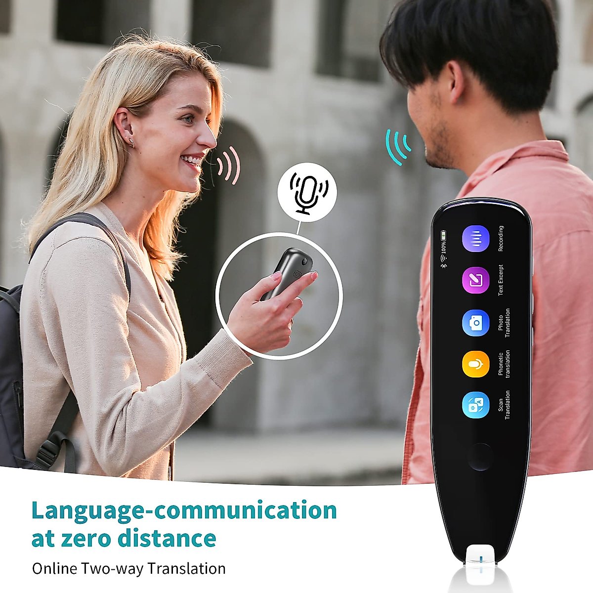 Adelagnes X5 Pro Reader Scanner Pen Dictionary Language Translator Device Voice Translator Support 112 Languages Real Time Text to Speech OCR/WiFi Translator Suitable for Meetings Travel Learning