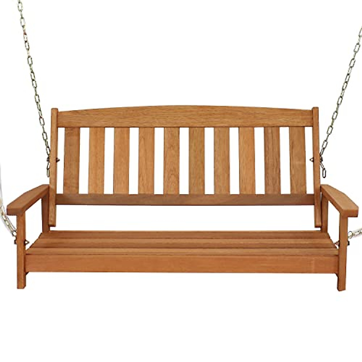 Sunnydaze 2-Person Meranti Wood Porch Swing