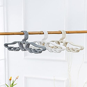 12 Pack Skirt Hangers for Women Multifunctional Clothes Hanger for Pants Shorts Underclothes Plastic Heart Hangers Cute Space Saving Hangers for Outside Closet (White)