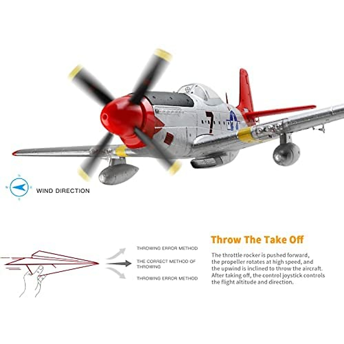 GoolRC WLtoys XK A280 RC Airplane, 2.4GHz 4 Channel Brushless Remote Control Plane for Adults, RC Aircraft Fighter with 6-Axis Gyro, 3D/6G Mode and LED Searchlight, Easy to Fly for Boys and Girls
