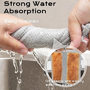 WEERSHUN Multifunctional Non-Scratch Wire Dishcloth,2025 New Steel Wire Dish Towel for Wet and Dry Wire Dishcloth for Dishes Sinks Counters Tops of Stoves(5pcs)