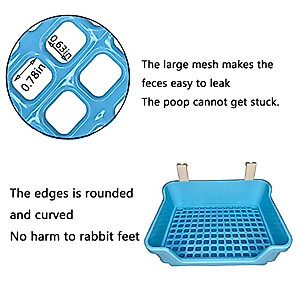 WEWAYKGJ Large Rabbit Litter Box Rabbit Potty Box Pet Corner Toilet Bunny Litter Pan Potty Trainer for Adult Rabbits,Adult Rats,Adult Chinchilla,Rex Rabbits, Ferrets, Adults Guinea Pigs