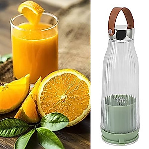 Yctze Blender, Portable Professional Stainless Steel Tip Detachable USB 1300mAh Travel Blender Electric Mini Juicer Cup for Kitchen Office Drinking Outdoor 380ml