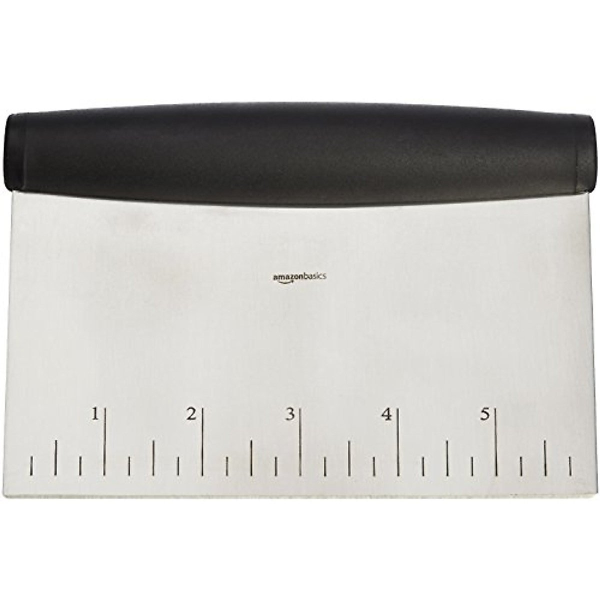 Amazon Basics Multi-Purpose Stainless Steel Scraper/Chopper with Contoured Grip, 6-Inch