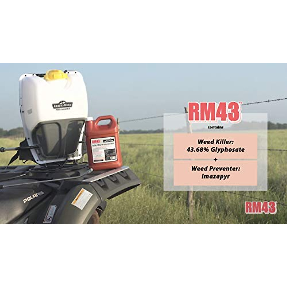RM43 43-Percent Glyphosate Plus Weed Preventer Total Vegetation Control, 1-Gallon
