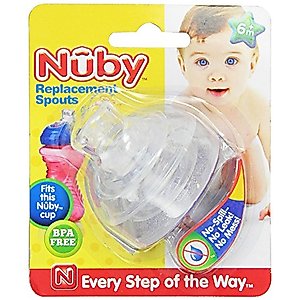Nuby 2-Pack Super Spout Standard Top Replacements