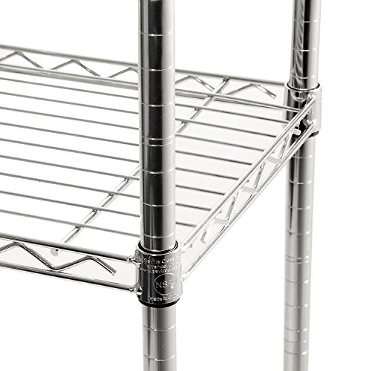 Seville Classics 4-Tier UltraZinc NSF Steel Wire Shelving, 14" D x 36" W x 54" H