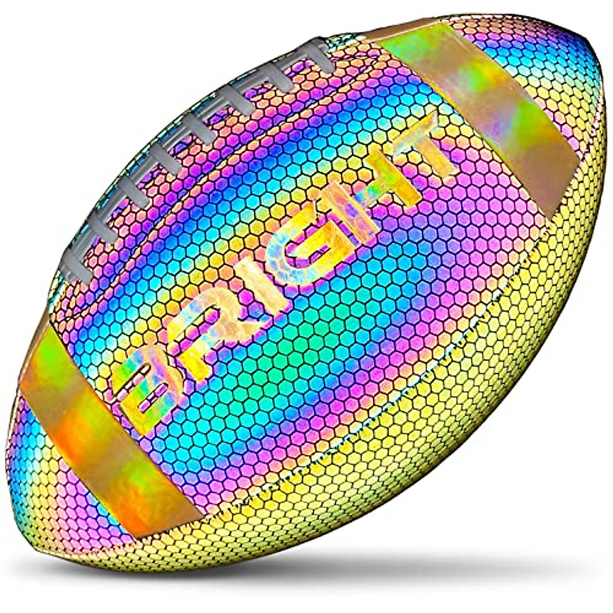Bright™ American Football - Reflective- Holographic - Glow in The Dark - Children and Adults - Unisex - Size 9