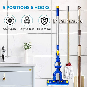ONMIER Broom and Mop Holder Wall Mounted
