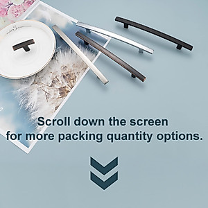 KOOFIZO Solid Curved Bar Cabinet Pull - Black Furniture Arch Handle, 3 Inch/76mm Screw Hole Center, 10-Pack for Kitchen Cupboard Door, Bedroom Dresser Drawer, Bathroom Wardrobe Hardware