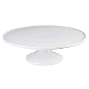 Sweese 709.101 12-Inch Porcelain Cake Stand, Round Dessert Stand, White Cupcake Stand for Parties