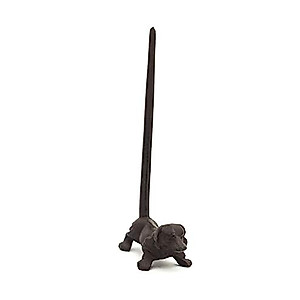 Retro Cast Iron Dog Paper Holder - Decorative Free Standing Paper Holder - Antique Brown