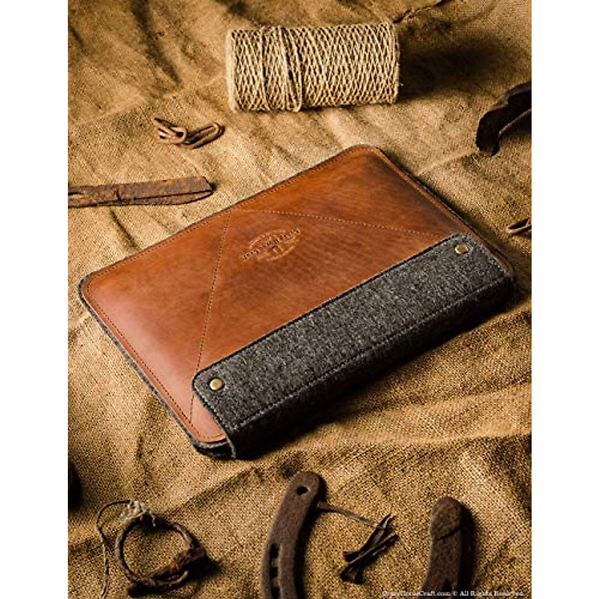 iPad Pro 12.9 inch leather case | Classic Brown, iPad Pro 11 inch sleeve, 100% wool felt, pencil holder, iPad 10.2 tablet bag, Crazy Horse leather, NEW 2020 iPad Air 10.9 inch cover, Crazy Horse Craft