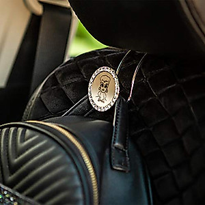 PILOT Barbie 60th Anniversary Collector's Edition Silver Car Seat Bag Hook with Swarovski Crystals