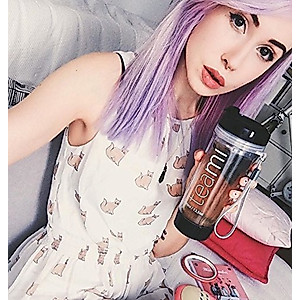 Teami Tea Tumbler Infuser Bottle - Black, 20 Ounce - BPA FREE - Double Walled Mug, Hot or Cold - Our Best Infusion Bottles for Infused Fruit, Smoothies, Tea, even Coffee