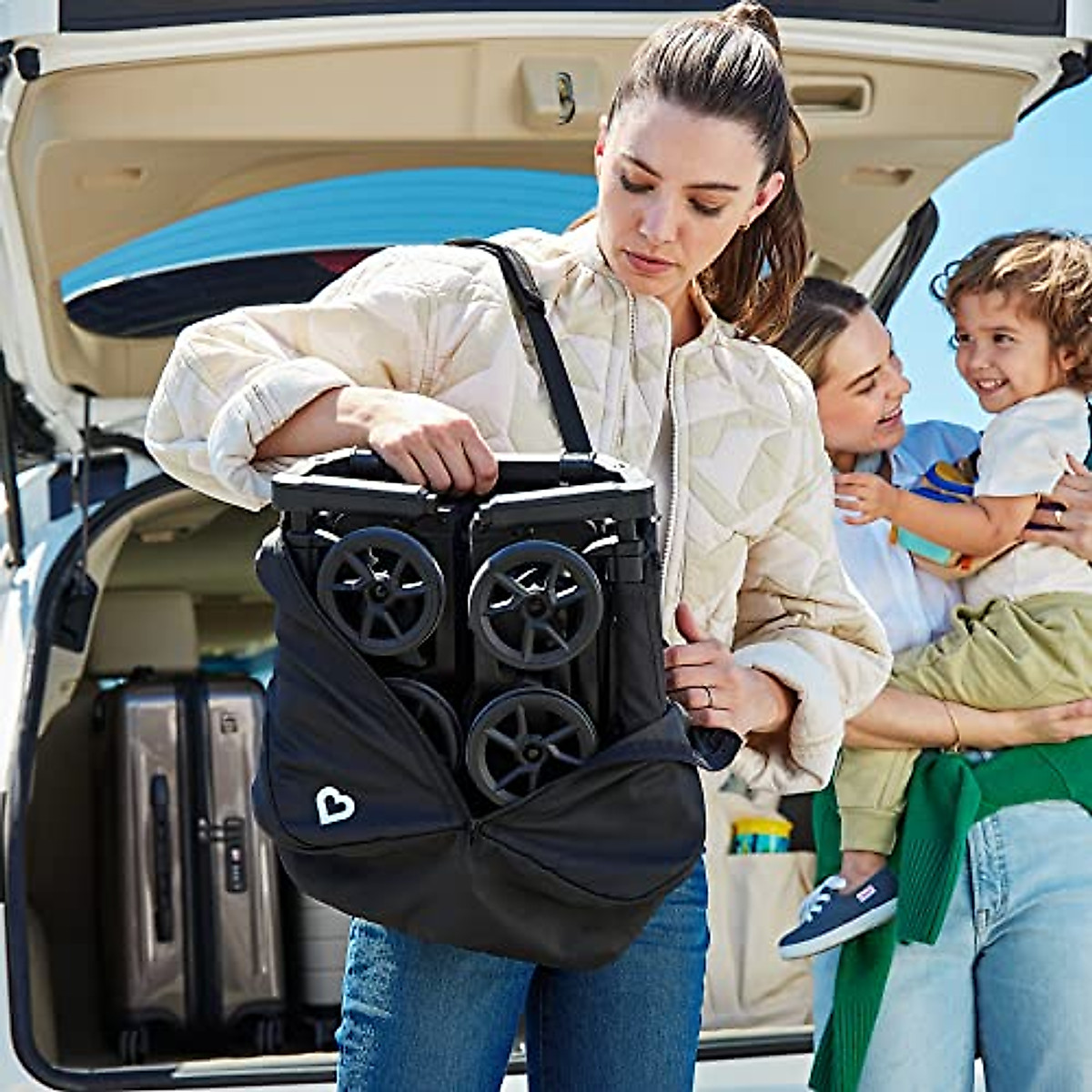 Munchkin® Sparrow™ Ultra Compact Lightweight Travel Stroller for Babies & Toddlers, Black