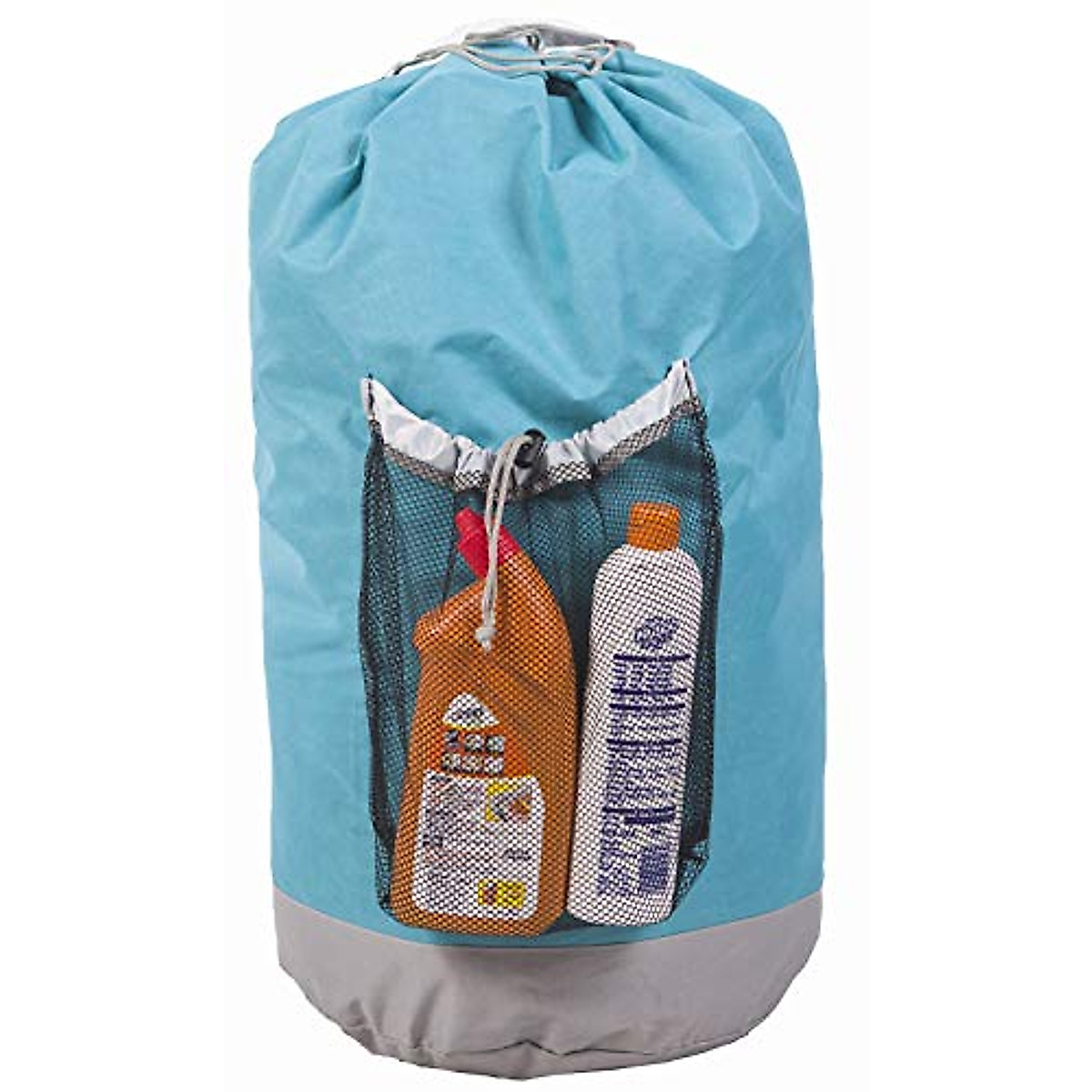 Amelitory Large Backpack Laundry Bag with a Strong Shoulder Strap Storage Bag Drawstring Closure Lake Blue