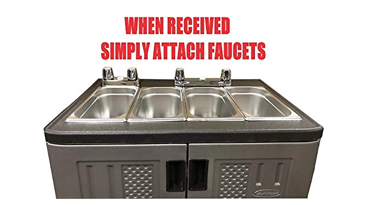 3 Compartment Electric Concession Sink for Food Trailers