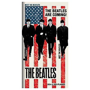 TF PUBLISHING 2024-2025 The Beatles 2-Year Small Monthly Pocket Planner | 2-Page Large Calendar Grid and Lined Notes Section in Back | Monthly Day Planner for Purse | 3.5" x 6.5"