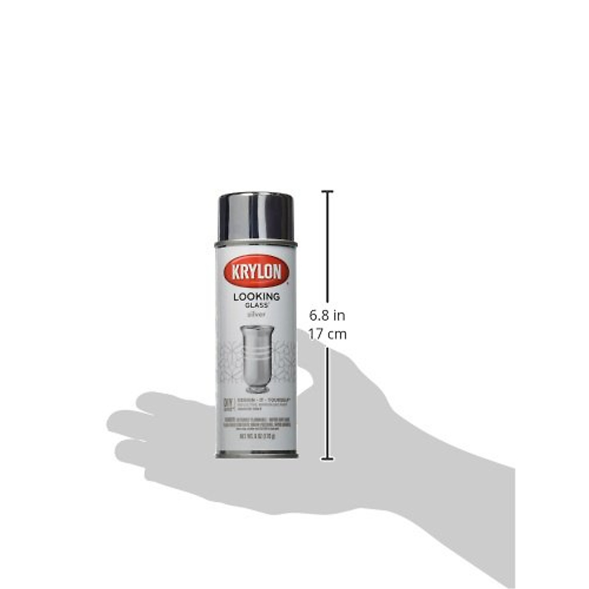 Krylon Looking Glass Silver-Like Aerosol Spray Paint 6 Oz.