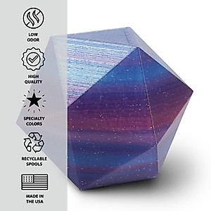 Protopasta Nebula HT PLA 3D Printer Filament 1.75mm 500g Multicolor Translucent Transition Glitter Filament; 3D Printing Filament on Recyclable Cardboard Spool for 3D Printers Like Creality Ender