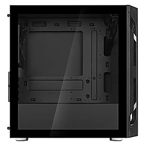 SilverStone Technology FARA H1M Tempered Glass, Black, Mid-Tower Micro-ATX Case with Mini-DTX and Mini-ITX Support, SST-FAH1MB-G