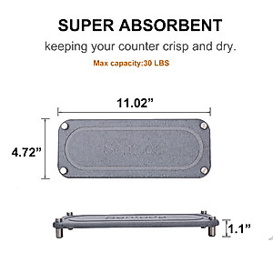 Bathroom Counter Tray 2 Pack,Diatomaceous Earth Stone Fast Drying Bathroom Vanity Tray,Soap Dispenser Tray for Kitchen Decor
