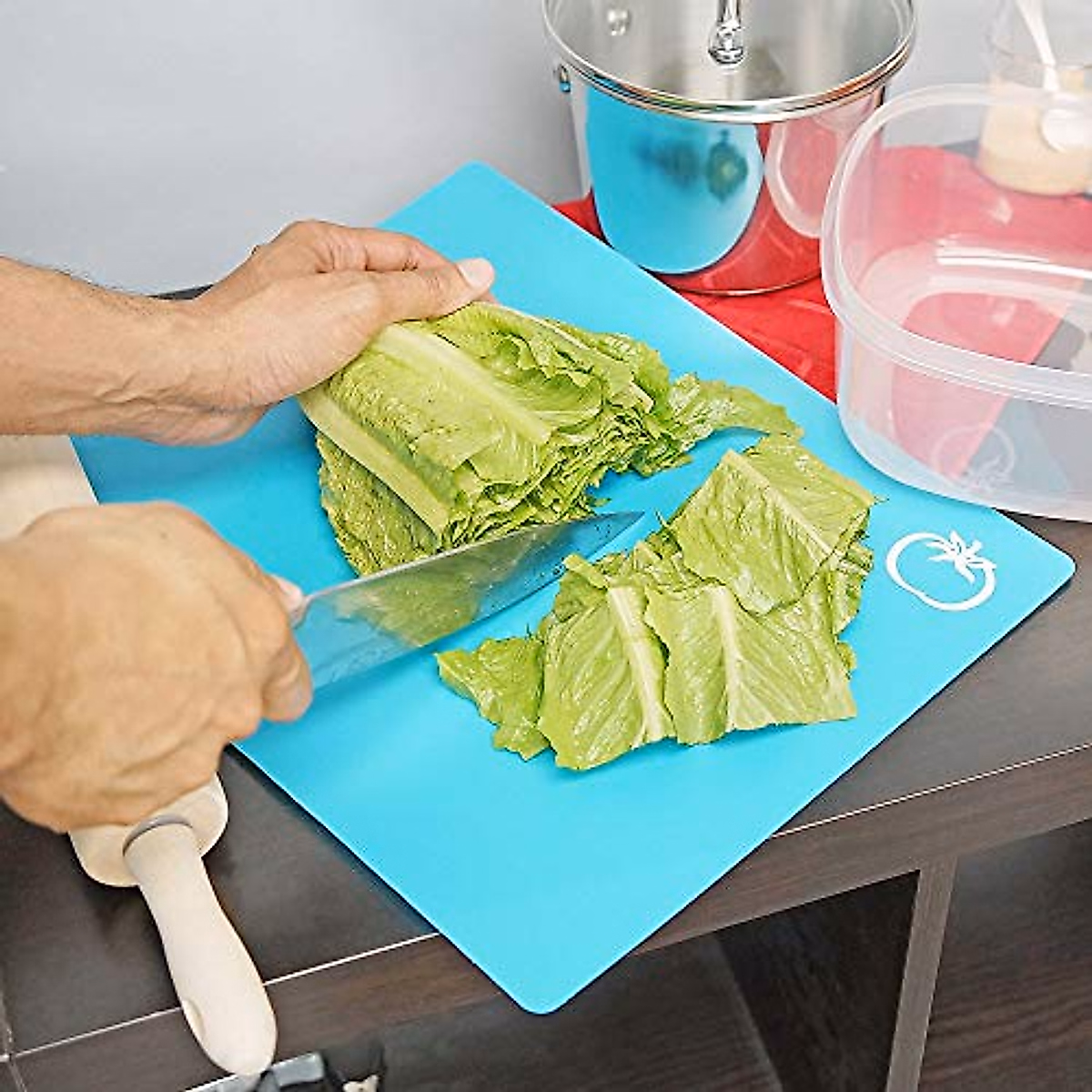 Multicolored Cutting Boards, Set of 4 - Southern Homewares - Durable Flexible Plastic Kitchen Food Prep Mats