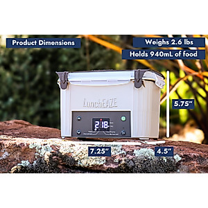 LunchEAZE Core Cordless Electric Lunch Box – Self-Heating, Battery Powered Food Warmer for Work, Travel– 220°F Heat, BPA Free, Meal Prep Friendly