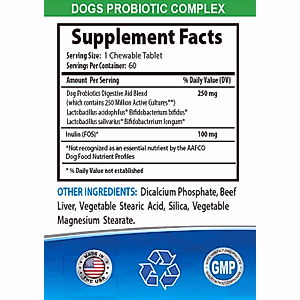 dog probiotic bites - DOG PREMIUM PROBIOTICS - SAVORY BEEF FLAVOR - STOPS DIARRHEA BAD GAS BAD BREATH - GUT HEALTH - dog treats for bad breath large dogs - 2 Bottles (120 Treats)
