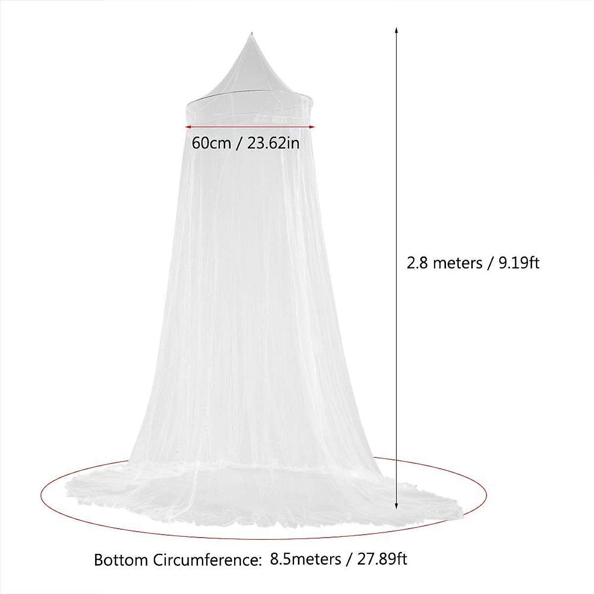 bed net Bed Netting Elegant Ruffle Lace Bed Canopy for Little Princess Baby Children (White)