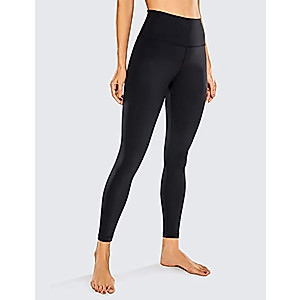CRZ YOGA Women's Naked Feeling Yoga Pants 25 Inches - 7/8 High Waisted Workout Leggings Black Medium