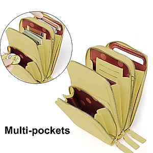 Valleycomfy Small Crossbody Bag For Women Touch Screen Cell Phone Purses and Wallet Lightweight Travel Handbag (Duck Yellow)