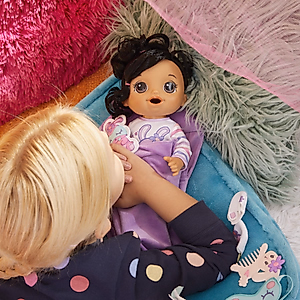 Baby Alive Bunny Sleepover Baby Doll, Bedtime-Themed 12-Inch Dolls, Sleeping Bag & Bunny-Themed Doll Accessories, Toys for 3 Year Old Girls and Boys and Up, Brown Hair (Amazon Exclusive)