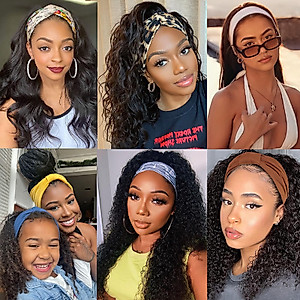 XTREND 4 Packs Wide Headband Fashion Headscarf Bohemian Style Elastic Knotted Non-slip Headband Suitable For Black Women Outdoor Yoga Sports Printed Hair Accessories