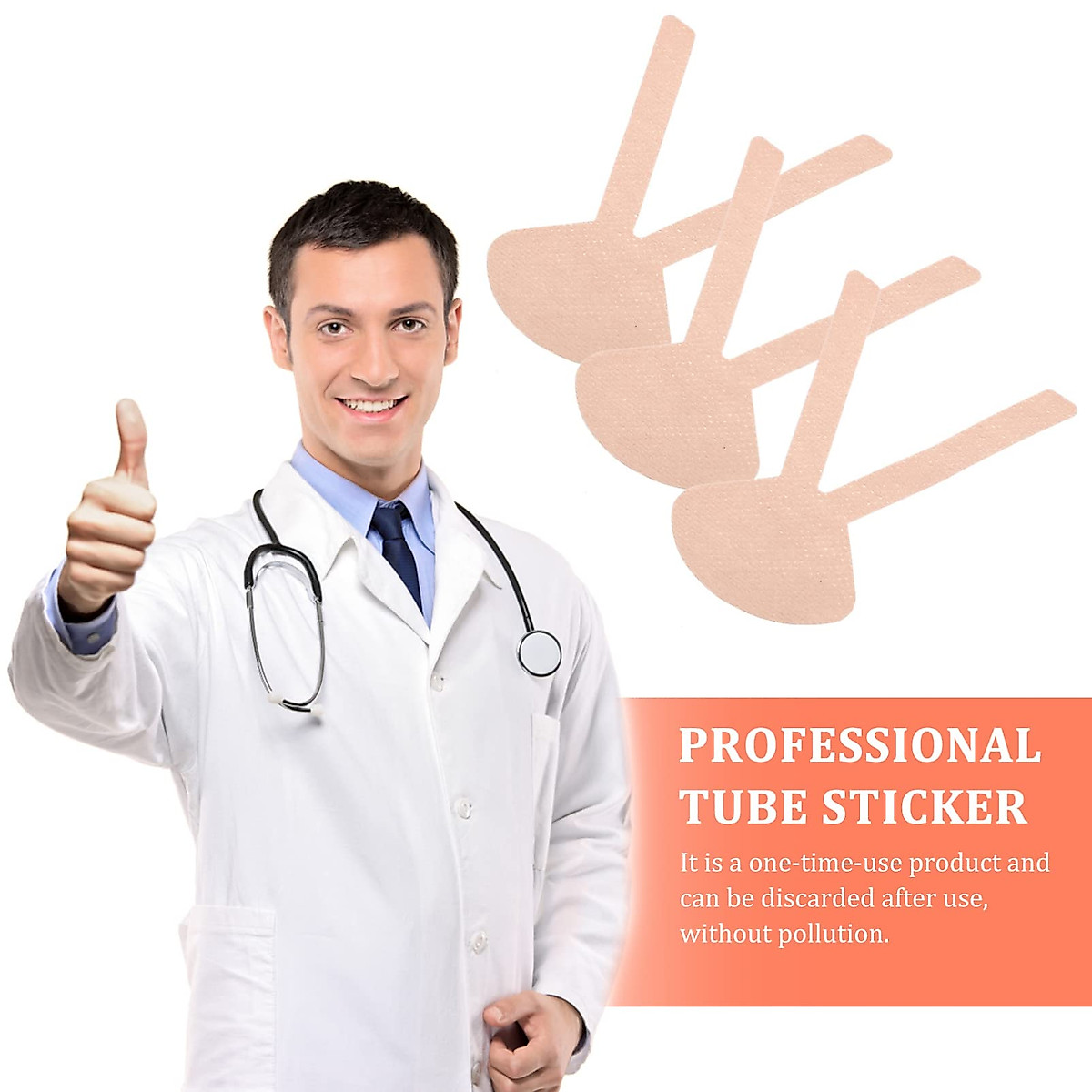 Healifty 6 Sheets of Nasal Tube Holder Nasogastric Feeding Tube Fastener Catheter Fixed Tape Sticker Adhesive Decals for Home Clinic Care Nursing Supplies 11x8. 5x0. 1cm