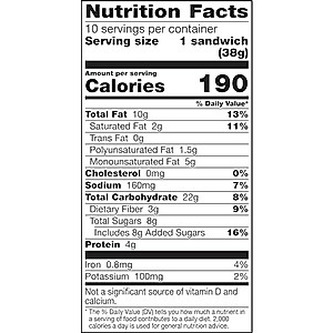 Nature Valley Biscuit Sandwiches, Peanut Butter, 10 ct, 13.5 OZ