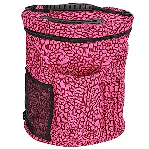 XHTLLO Crochet Bag, Cylindrical Knitting Bag Yarn Storage Organizer, Portable Yarn Organizer Crochet Bag with Detachable Carrying Strap, Crochet Supplies Gift