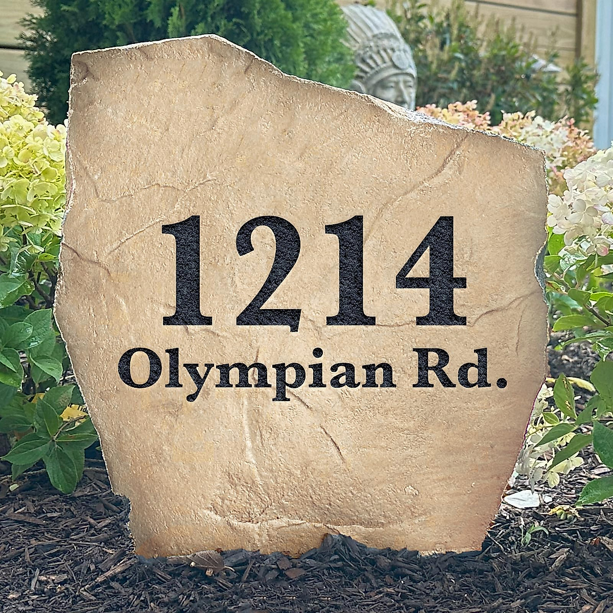 Personalized Address Stone - Address Marker - Sandstone Color - Address Marker - 15” W x 15” H