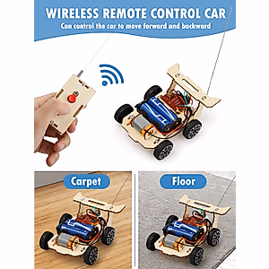 Poraxy STEM Model Car Kits, Toys for Boys Age 8-12, 5 in 1 Kids Wood Building Kit 8-10, 3D Wooden Puzzles, Educational Science Crafts Kits, Birthday Gifts for 8 9 10 11 12 13 14 Years Old Boys