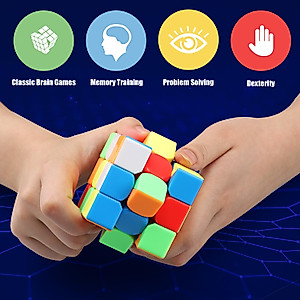 STEAM Life Speed Cube Set 10 Pack Magic Cube | includes Speed Cubes 3x3, 2x2 Speed Cube, 4x4 Speed Cube, Pyramid Cube, Megaminx Cube Puzzle Cube Bundle Collection Cube Toys Gift for Kids & Adults