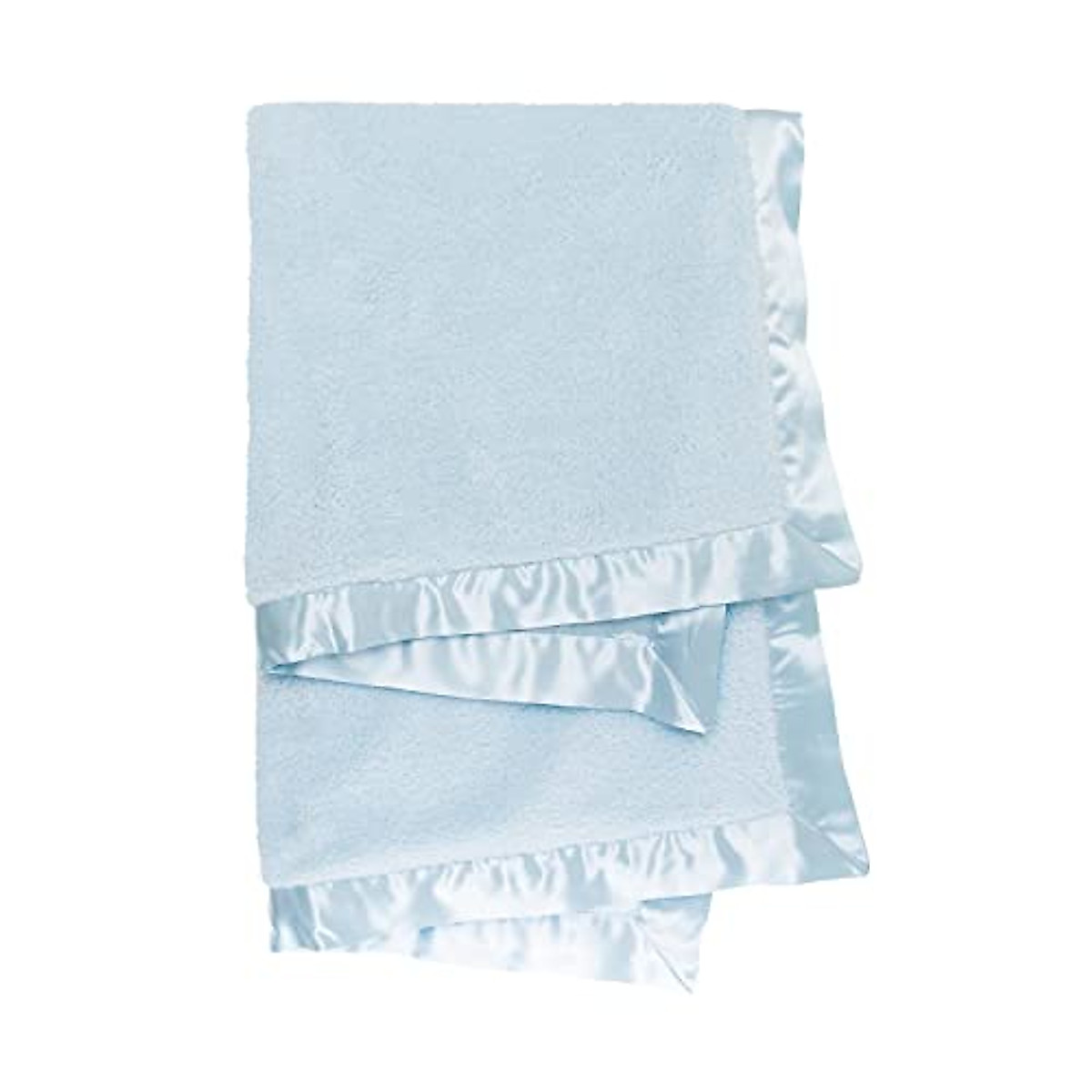 Little Giraffe Chenille Satin Baby Blanket 35" x 45", Blue