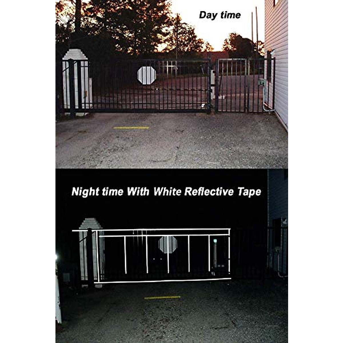 White High Visibility DOT-C2 Reflective Tape 2 inch x 20 feet Safety Warning Conspicuity Tape Waterproof Self-Adhesive Tape for Trailer Vehicles Trucks Vans Bikes Cargos Helmets Poles