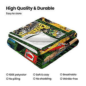 Drince LWBMEF Truck Blanket Cartoon Throw Blankets 50x40 Inch Anti-Pilling Flannel Soft Cozy Fleece for Sofa Bed Decor Boys Adults Birthday Gifts, Full