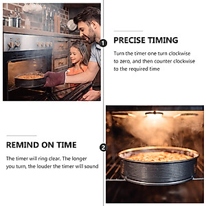 HANABASS 60 Minutes Kitchen Timer Pot Kitchen Timer Mechanical Kitchen Timer Cooking Pot Kitchen Timer Rotating Kitchen Timer Metal Mechanical Rotating Kitchen Timer Reminder