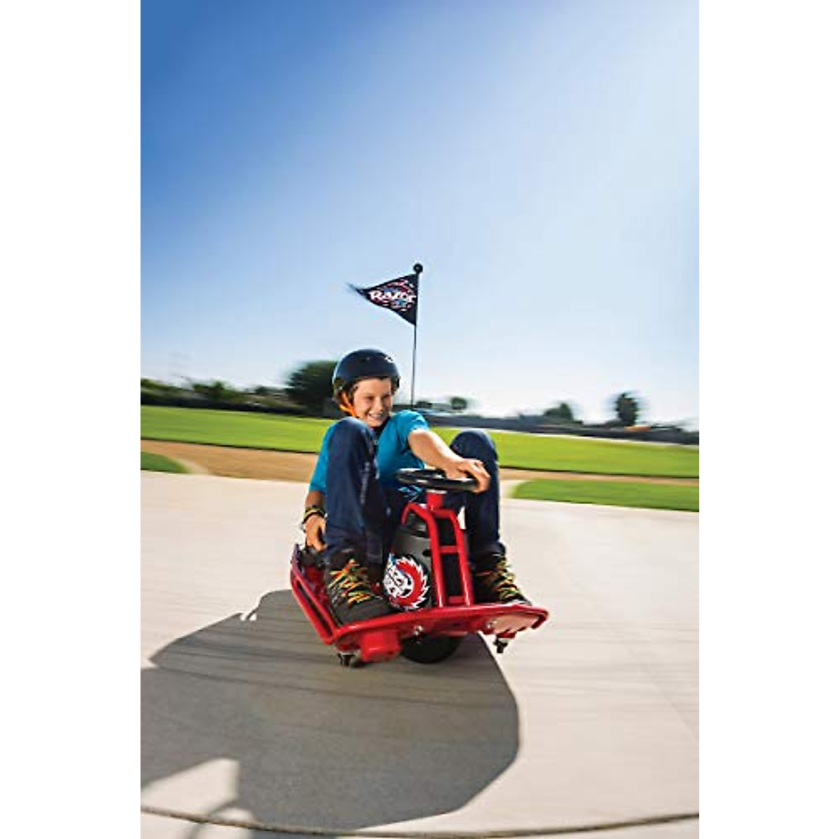 Razor Crazy Cart - 24V Electric Drifting Go Kart - Variable Speed, Up to 12 mph, Drift Bar & Crazy Cart Shift - High/Low Speed Switch and Simplified Drifting System