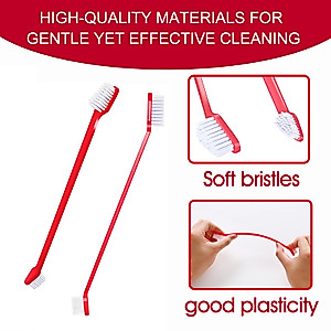 Ninieleph VibrantPet Toothbrush Set - 8-Pack with Dual-Head Design, Transparent Tube Packaging for Convenient Storage and Travel | Enhance Pet Dental Care