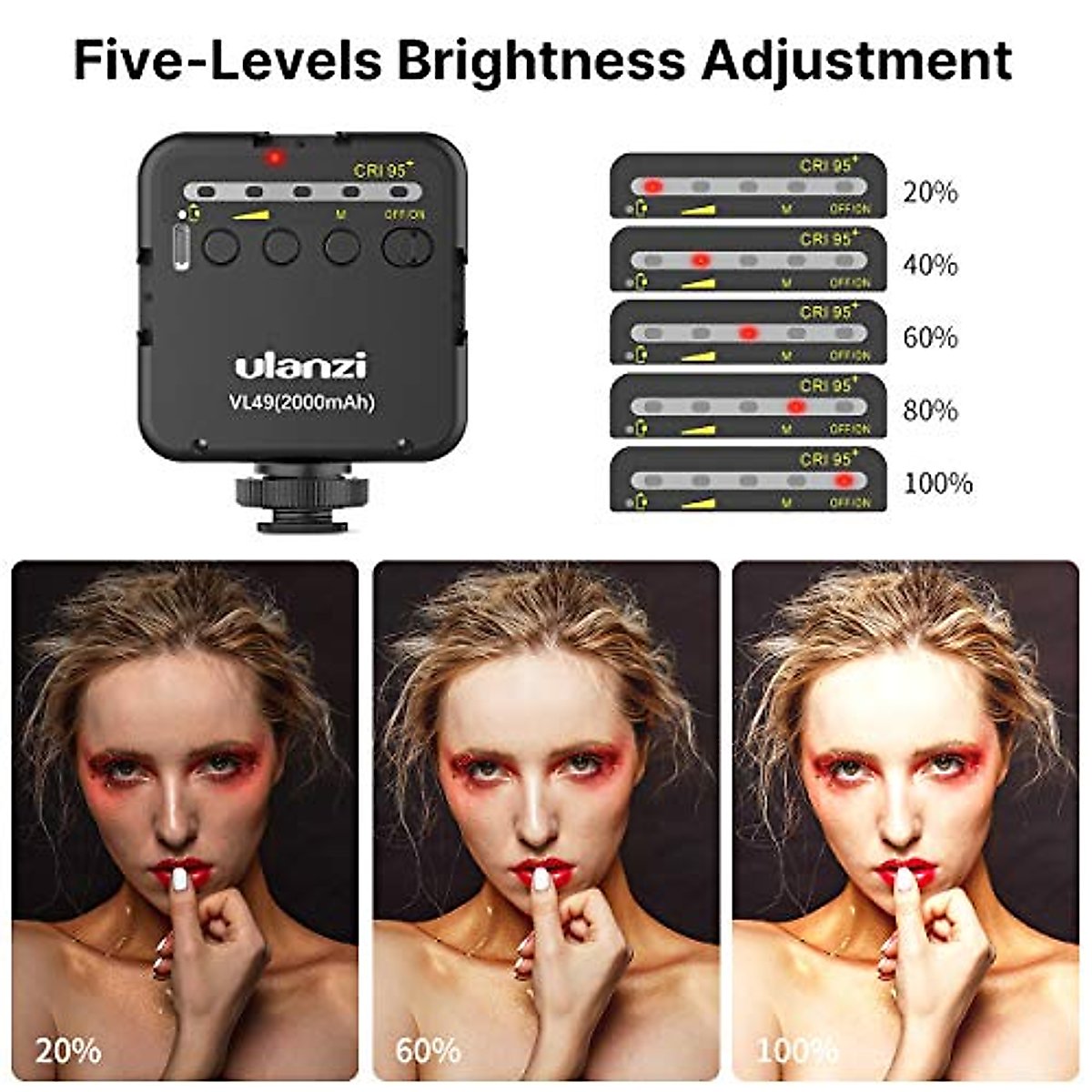 ULANZI Smartphone Vlogging Kit with Adjustable Handle Grip, Mini Tripod, Dimmable LED Light - YouTube, TIK Tok, Vlogging Equipment for iPhone/Android Smartphone Video Kit (ST-02S)