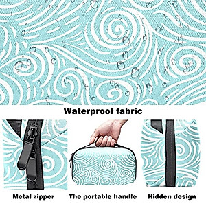 Travel Cord Organizer, Tech Organizer, Electronics Organizer, Cable Organizer Bag, Modern Cartoon Abstract Wave Pattern