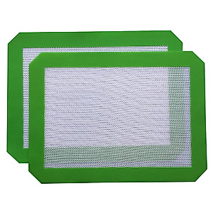 Silicone Baking Mat - Set of 2 Nonstick Cookie/Macaron/Pastry Sheets (Quarter Sheet(11.5"x8.5") 2pk)